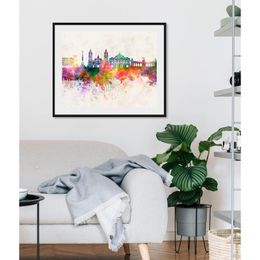 queence Bild »Skyline Color Splash« Berlin Deutschland Kunst Stadt Städte 1 Stk. tlg. HD Premium Poster-Druck inkl. Holzrahmen Farbe...