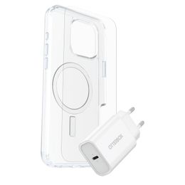 Otterbox Handyhülle »Protection + Power Kit für Apple iPhone 16 Pro Max« Backcover, Schutzhülle, Displayschutzglas, Ladegerät Transparent;Weiß...