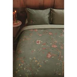 PIP Studio Wendebettwäsche »Okinawa« 2 Stk. tlg. 100% Baumwolle, Bettwäsche mit Reißverschluss, Blumen, Pfau Grün Obermaterial: 100% Baumwolle B/L:...