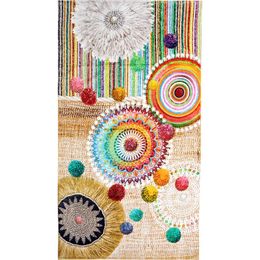 HIP Strandtuch »Inessa« 100% Baumwolle, Velours, 100x180, Weich, Strand, Mandala, Sand multi-sand Obermaterial: 100% Baumwolle B/L: 100 cmx180 cm