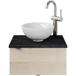 SAPHIR Waschtisch »Serie 6915 Waschschale mit Unterschrank für Gästebad, Gäste WC« Keramik-Aufsatzbecken, Waschtischplatte, Waschtischunterschrank,...