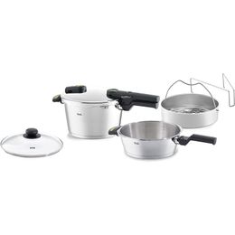 Fissler Schnellkochtopf »Vitaquick green / Schnellkochtopf-Set, 5-teilig« Edelstahl 18/10 Set, 5 Stk. tlg. einstellbare Kochstufen, cookstar ...