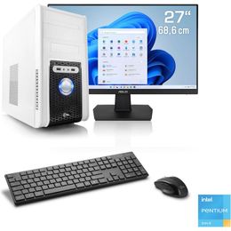 CSL PC-Komplettsystem »Speed V21113« 27 ′′ Intel Pentium Gold UHD Graphics 610 16 GB RAM 1.000 GB SSD weiß Windows 11 Home vorinstalliert: Wähle...