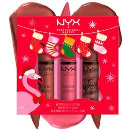 NYX Schmink-Set »Professional Makeup Butter Gloss Lip Trio« mit vielseitigen Kombinationsmöglichkeiten bunt Make-Up-Set von NYX