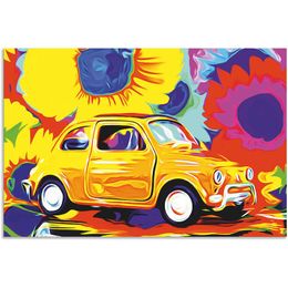 Artland Wandbild »Fiat 500« Auto 1 Stk. tlg. als Alubild, Leinwandbild, Wandaufkleber oder Poster in versch. Größen Farbe Bild(er): bunt