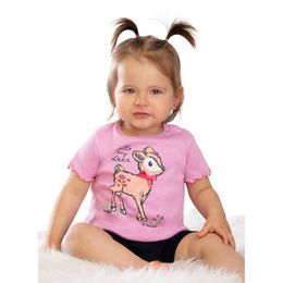 TRIGEMA T-Shirt »Baby-T-Shirt mit süßem Druckmotiv« 1 Stk. tlg. candy 68 68 100 % Baumwolle, Ringgarn supergekämmt
