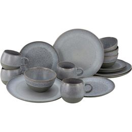 Creatable Kombiservice »Geschirr-Set LOFT STONE« Service, 16 Teile, für 4 Personen grau