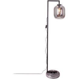 BY RYDENS Stehlampe »Leola« E27 1 Stk. Stehleuchte mit Marmorfuss rauchgrau