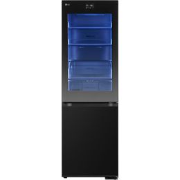 LG Kühl-/Gefrierkombination InstaView »GBG7190CEV« 186 cm hoch 59, 5 cm breit schwarz InstaView mit LED: zweimal klopfen, reinschauen! Mit 22...