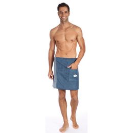 Egeria Kilt »Ben, ideal für Sauna & Spa« 1 Stk. tlg., mit Streifen-Akzent blau Länge: 47 cm Aus reiner Baumwolle gefertigt