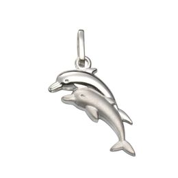 Vivance Kettenanhänger »925/- Sterling Silber Delfine« () weiß one-size Niedlicher Anhänger aus 925/- Sterling Silber