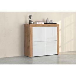 Inosign Highboard »CHRONOS Breite 140 cm mit 4 Türen und 8 Fächer 'Made in Italy'« 1 Stk. tlg. Hohes Sideboard, Kommode, Schrank, Grifflos mit Push...