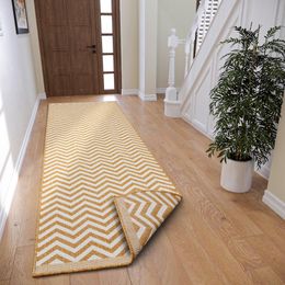 NORTHRUGS Teppich &raquo;Palma Wendeteppich&laquo; rechteckig 5 mm H&ouml;he In-& Outdoor, Wetterfest, Balkon, L&auml;ufer, Wohnzimmer, Wasserfest ocker Obermaterial:...