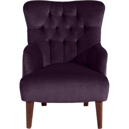 Max Winzer Chesterfield-Sessel »Bradley, Loungesessel« mit edler Knopfheftung purple