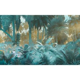 Komar Vliestapete »Digitaldruck Vlies - Misty Jungle - Größe 400 x 250 cm« bedruckt glatt Wohnzimmer, Schlafzimmer grau B/L: 400 m m x 250 m m