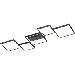 Trio LEUCHTEN LED Deckenleuchte »Sorrento« LED-Board 1 Stk. Warmweiß LED Deckenlampe mit Switch Dimmer, 3400 Lumen schwarz matt