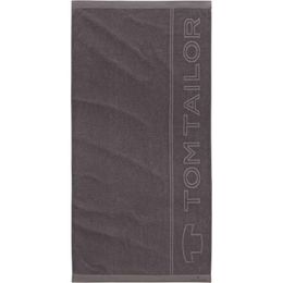 Tom Tailor HOME Saunatuch »Sam« mit großem Logodruck dunkelgrau Obermaterial: 100% Baumwolle B/L: 90 cmx180 cm