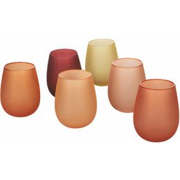 VILLA D'ESTE Gläser-Set »Happy Hour Sunset« Wassergläser-Set, 6-teilig, Inhalt 500 ml orange/rot/gelb