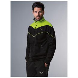 TRIGEMA Sweatjacke »Sweatjacke mit Neon-Elementen« 1 Stk. tlg. schwarz M M Stretch-Qualität