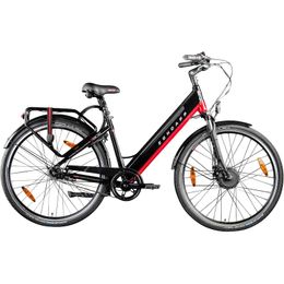 Zündapp ZÜNDAPP »Z902« 7 Gang Shimano Nexus Schaltwerk Nabenschaltung Frontmotor 250 W Pedelec, Elektrofahrrad für Damen u. Herren rot, schwarz