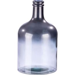 Gilde Bodenvase »Flaschenvase Douro, Höhe ca. 43 cm« dekorative Vase aus recyceltem Glas, Blumenvase silberfarben