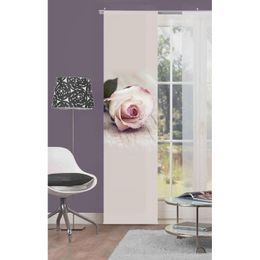 Home Wohnideen Schiebegardine &raquo;ROSY&laquo; Klettband 1 Stk. tlg. HxB: 245x60, inkl. Befestigungszubeh&ouml;r ros&eacute; Obermaterial: 100% Polyester 245 cm