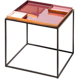 Kayoom Beistelltisch »Famosa, Metall-Beistelltisch in quadratischer Form« 1 Stk. tlg. Bunter Tisch, Schalenmaße: 11 x 11 x 2 / 15, 8 x 11 x 2 cm...
