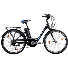 Zündapp ZÜNDAPP »Z505« 6 Gang Shimano Tourney Schaltwerk Kettenschaltung Heckmotor 250 W Pedelec, Elektrofahrrad für Damen u. Herren schwarz
