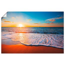 Artland Wandbild »Sonnenuntergang und das Meer« Strand 1 Stk. tlg. als Alubild, Outdoorbild, Leinwandbild, Poster in verschied. Größen Farbe...