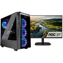 Captiva Gaming-PC-Komplettsystem »Advanced Gaming R75-528 TFT Bundle« 27 ′′ AMD Ryzen 7 GeForce RTX 3060 32 GB RAM 1.000 GB SSD schwarz TFT Philips...