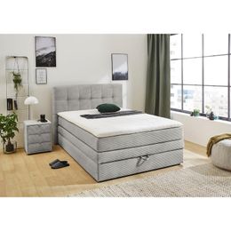 Jockenh&ouml;fer JOCKENH&Ouml;FER GRUPPE Boxspringbett &raquo;Amy&laquo; mit Bettkasten und Kaltschaum-Topper, erh&auml;ltlich in 140 & 180cm Breite hellgrau 426/29