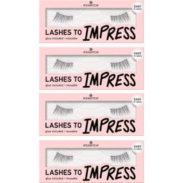 Essence Bandwimpern »LASHES TO IMPRESS 03« mit Volumeneffekt schwarz Der Single Lashes Mix kommt im frischen Design