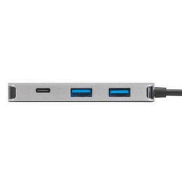 Targus Laptop-Dockingstation »USB-C Multi-Hub« Silber Power Delivery (PD) mit bis zu 100 Watt an einem der USB-C Anschlüsse
