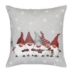 Dreams Kissenhüllen »Wichtel, Weihnachtsdeko« Digitaldruck grau/rot/weiß/schwarz Obermaterial: 100% Polyester B/L: 40 cm x 40 cm