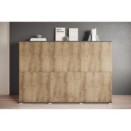 Inosign Highboard »Kenia, moderne grifflose Hochkommode mit 6 Türen, Breite 180 cm« 1 Stk. tlg. Push-to-Open-Fronten, höhenverstellbaren...