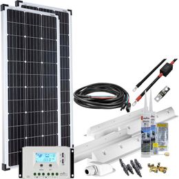 OFFGRIDTEC Solaranlage &raquo;mPremium L-200W/12V&laquo; Wohnmobil Solaranlage schwarz Bew&auml;hrtes, sofort betriebsbereites Solarmodul