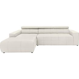 DOMO collection Ecksofa »Brandon große Ausführung B/T/H: 289/177/80 cm, auch in Leder und Cord« mit Kopfteilverstellung, wahlweise...