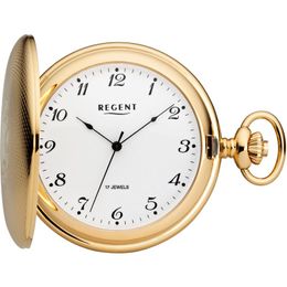 Regent Uhren REGENT Taschenuhr »P714-19403049« Herrenuhr, Handaufzug, Acrylglas, Geschenkidee goldfarben Ansprechende Herrentaschenuhr