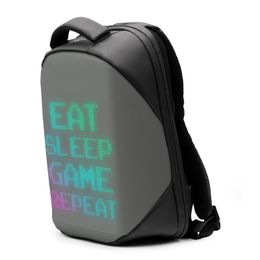 Hyrican Laptoprucksack »Striker Gaming Rucksack inklusive 5000 mAh Powerbank« App gesteuerte RBG-LED Display, Notebooks bis 15, 6" & Tablets bis...