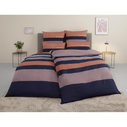 Tom Tailor HOME Bettwäsche »Carl in Gr. 135x200 oder 155x220 cm« 3 Stk. tlg. mit GRATIS-Zugabe: Spannbettlaken, 100% Baumwolle, mit Reißverschluss...
