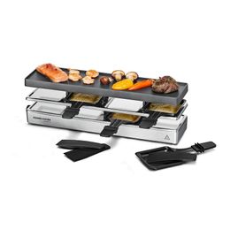 Rommelsbacher Raclette &raquo;RC 800&laquo; 4 Stk. Raclettepf&auml;nnchen 730 W silberfarben