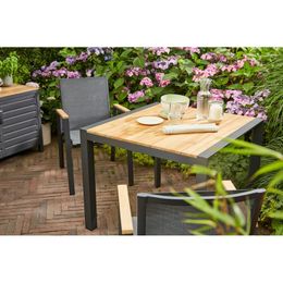 siena GARDEN Garten-Essgruppe »Savona« 3 Stk. tlg. anthrazit + anthrazit + anthrazit