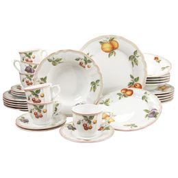 Creatable Kombiservice »Geschirr-Set Flora Orchard« Service, 30 Teile, für 6 Personen weiß/bunt