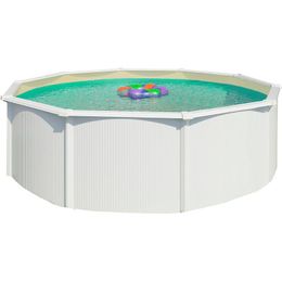 KWAD Rundpool &raquo;Green line Evolution&laquo; 4, 6x1, 32 wei&szlig; Folie in blau, sand oder grau erh&auml;ltlich wei&szlig;, Innenfarbe: sand &Oslash;/B/H/L: 460 cm x Breite x...