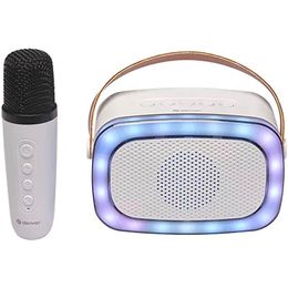 Denver Bluetooth-Lautsprecher »BTM-610« (Bluetooth 10 W) mit Karaoke-Funktion Weiß 2-3 Stunden Spielzeit pro Aufladung