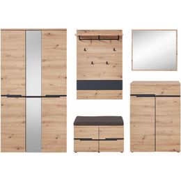 Innostyle Garderoben-Set &raquo;MEMPHIS&laquo; Komplett-Set, 5 Stk. tlg. braun ABS-Kunststoff, Dekorfolie, Hartfaserplatte, MDF, Spanplatte