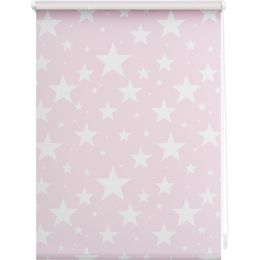 LICHTBLICK ORIGINAL Seitenzugrollo »Rollo Klemmfix, ohne Bohren, blickdicht, Sterne« blickdicht Blendschutz Sichtschutz freihängend rosa + weiß...