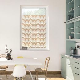 LICHTBLICK ORIGINAL Fensterfolie &raquo;Fensterfolie selbstklebend, Sichtschutz, Boho Zig Zag - Gelb&laquo; 1 Stk. blickdicht glatt statisch haftend gelb B/L:...