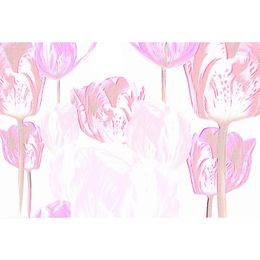 ARCHITECTS PAPER Fototapete &raquo;Atelier 47 Tulip Artwork 1&laquo; floral glatt Vlies, Wand, Schr&auml;ge, Decke rosa Vlies