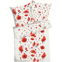 Kaeppel Bettw&auml;sche &raquo;Scarlett Poppies&laquo; 2 Stk. tlg. mit gro&szlig;en Mohnblumen rot Obermaterial: 100% Baumwolle B/L: 140 cm x 200 cm